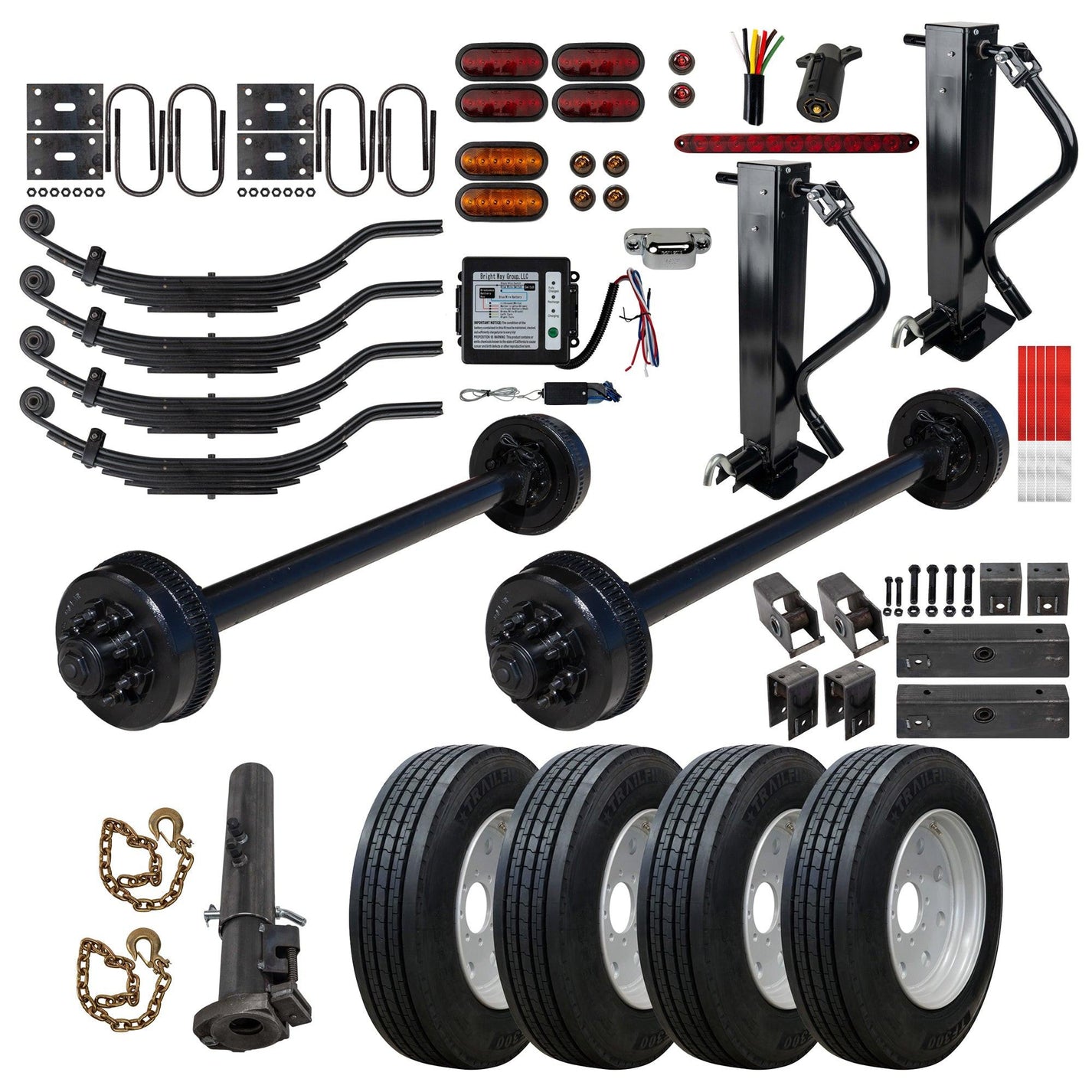 9K lb TK Tandem Axle Gooseneck Kit - 18K HD | Trailer Parts