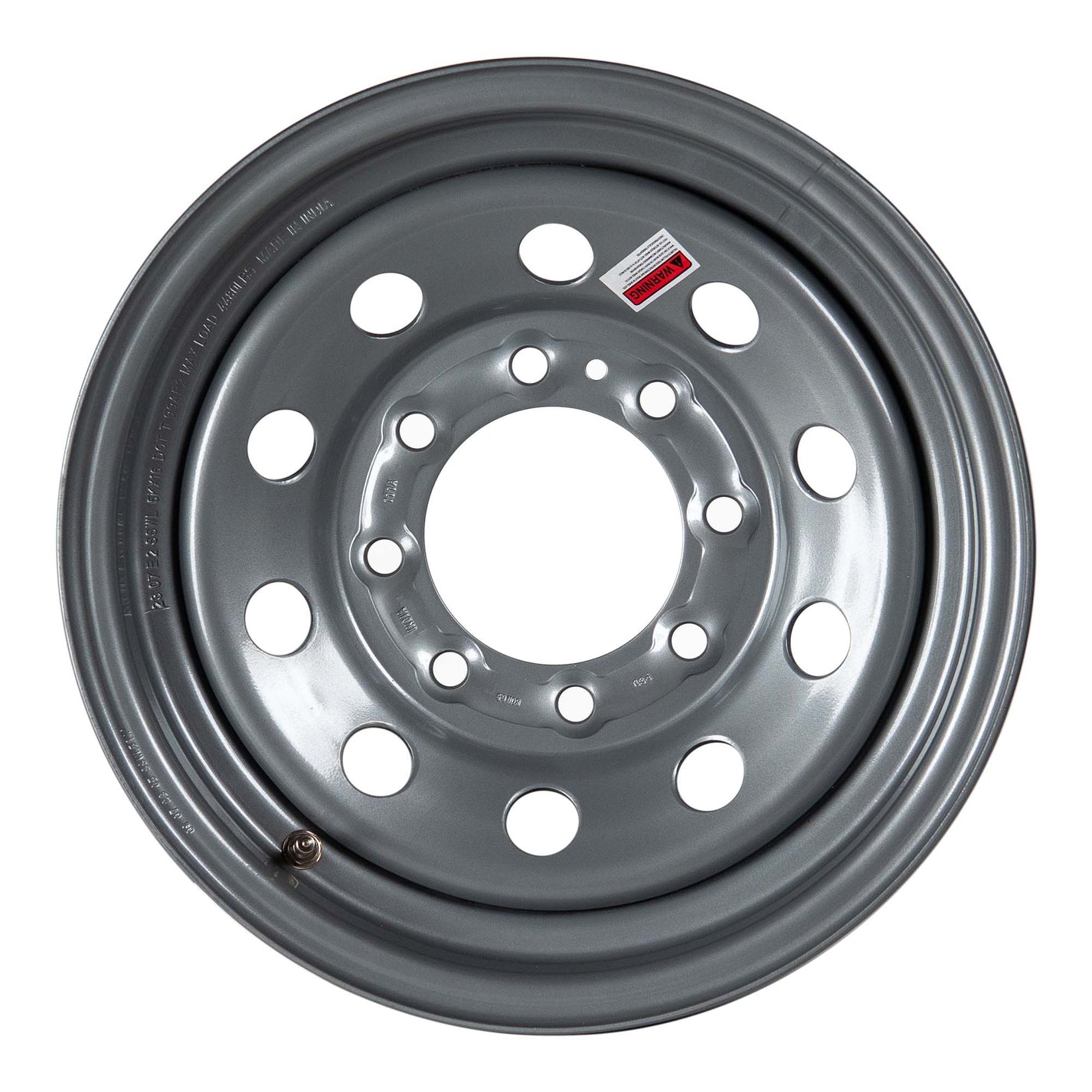 16-8 Lug Silver Mod Solid Steel Wheel | Trailer Parts Outlet