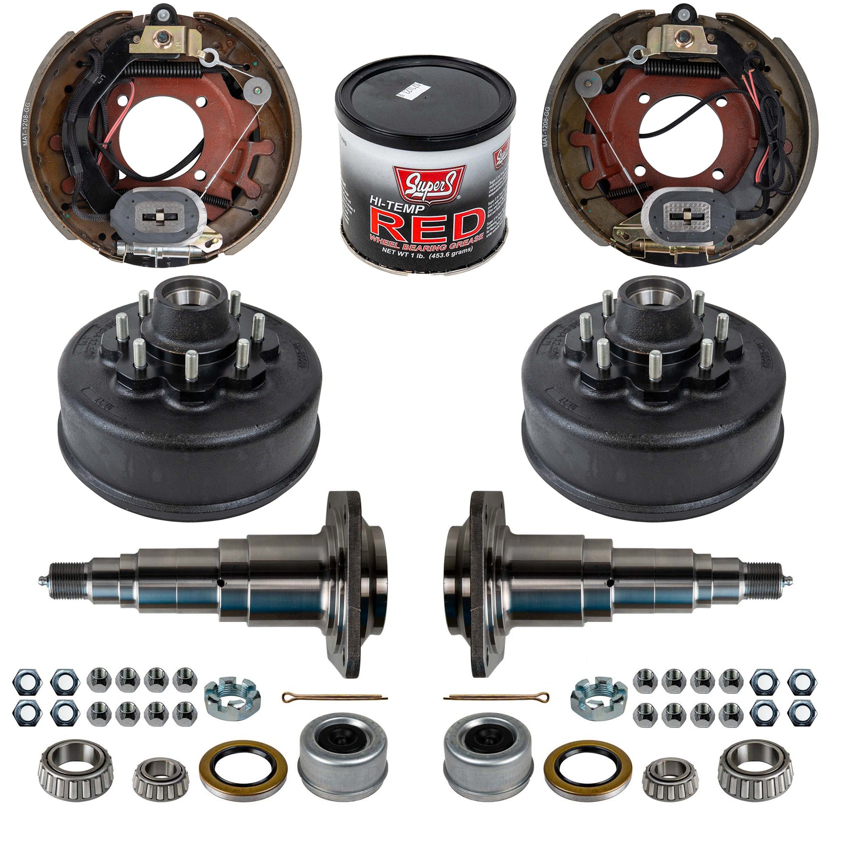 #42 Weld-On Spindle With Flange for 8K | Trailer Parts Outlet